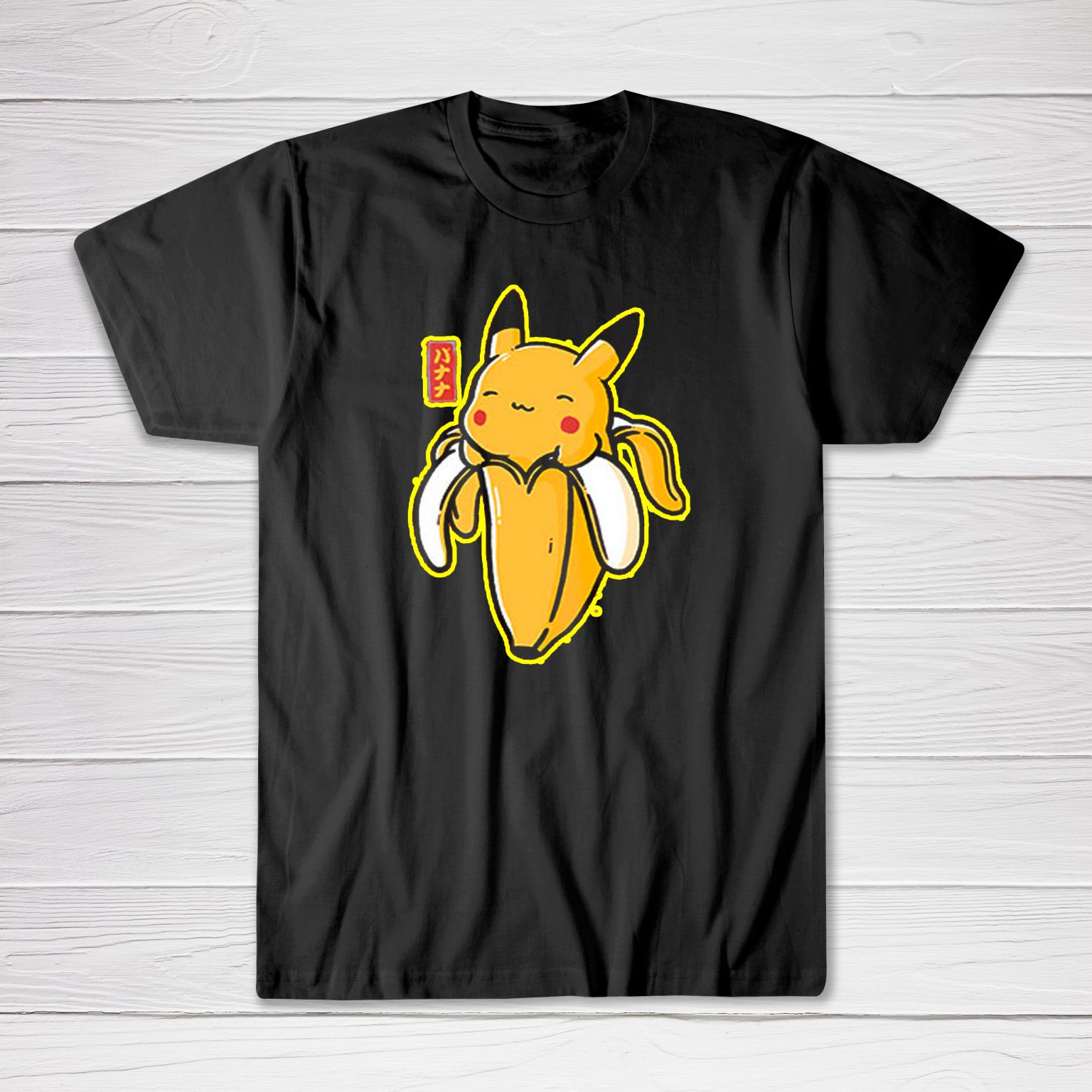 Cute Pokemon Memes Banana Pikachu Tee shirt Unisex Cheap